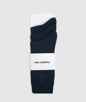 Karl Lagerfeld Kameo Socks – 3-pack - Evening Blue