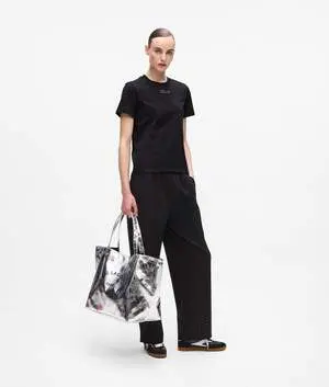 Karl Lagerfeld Rhinestone Logo T-shirt