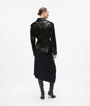 Karl Lagerfeld Leather Oversized Jacket