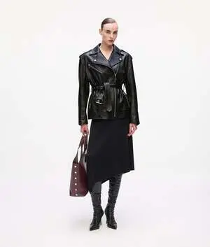 Karl Lagerfeld Leather Oversized Jacket