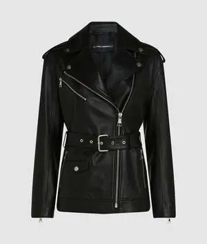 Karl Lagerfeld Leather Oversized Jacket