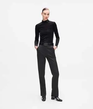 Karl Lagerfeld Sparkling Velvet Mock Neck Top
