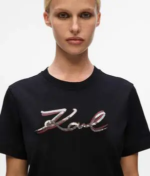 Karl Lagerfeld Sequin Signature T-shirt