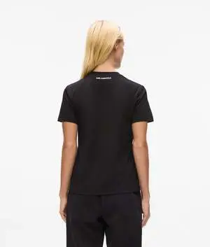 Karl Lagerfeld Ikon Rhinestone T-shirt - Black