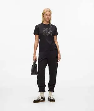 Karl Lagerfeld Ikon Rhinestone T-shirt - Black