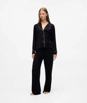 Karl Lagerfeld Signature Pajama Set - Black