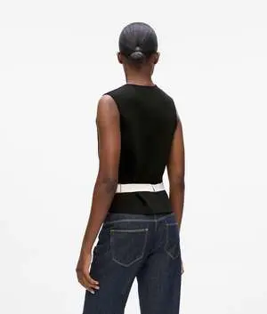 Karl Lagerfeld Recycled Viscose Blend Waistcoat