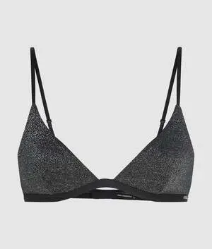 Karl Lagerfeld Signature Metallic Bralette