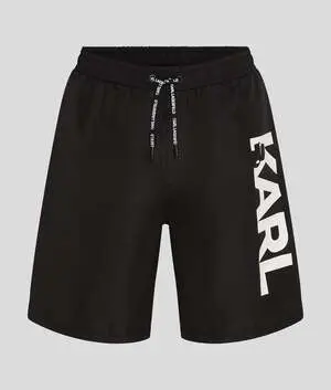 Karl Lagerfeld Logo Long Board Shorts