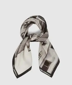 Karl Lagerfeld Maison De Karl Silk Scarf - Multi