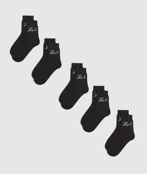 Karl Lagerfeld Signature Socks 5-pack - Black