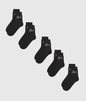 Karl Lagerfeld Signature Socks 5-pack - Black