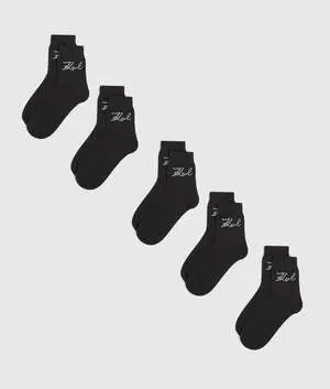 Karl Lagerfeld Signature Socks 5-pack - Black