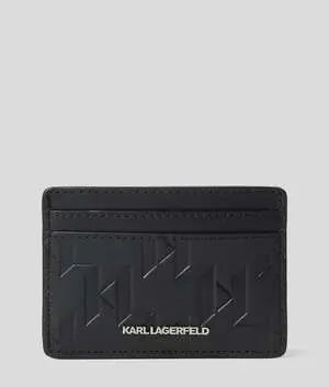 Karl Lagerfeld K/loom Leather Cardholder - Black