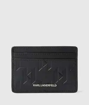 Karl Lagerfeld K/loom Leather Cardholder - Black