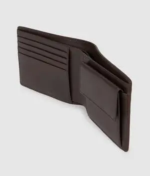 Karl Lagerfeld K/loom Leather Bi-fold Wallet - Fudge