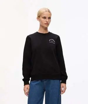 Karl Lagerfeld Rue St-guillaume Organic Cotton Sweatshirt - Black