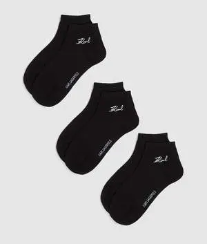Karl Lagerfeld Signature Short Socks 3-pack - Black