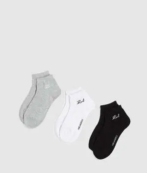 Karl Lagerfeld Socks 3-pack - Black/white/grey