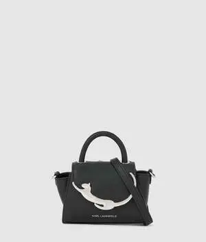Karl Lagerfeld Choupette Nano Bag In Leather - Black