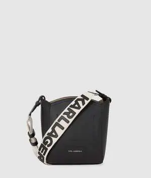 Karl Lagerfeld K/circle Small Bucket Bag In Leather