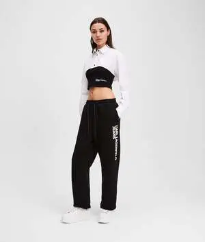 KL JEANS Jeans Slim-fit Sweatpants With Logo Detail - Black
