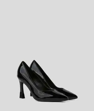 Karl Lagerfeld Premiere 90 Gloss Heels - Black