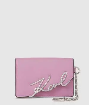 Karl Lagerfeld K/signature Cardholder - Cyclamen