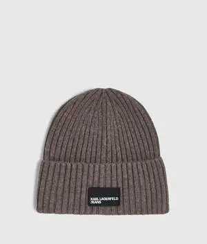 Karl Lagerfeld Logo Beanie - Iron