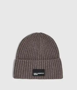 Karl Lagerfeld Logo Beanie - Iron
