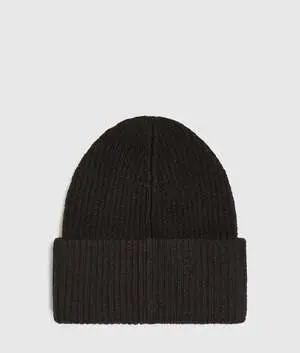 KL JEANS Jeans Logo Patch Long Beanie - Black