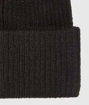 KL JEANS Logo Patch Long Beanie - Black