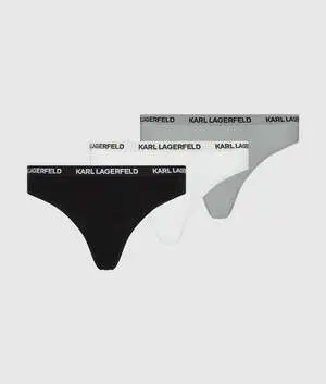 Karl Lagerfeld Logo Brief – 3-pack - Black/white/grey
