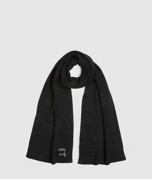 Karl Lagerfeld Ikon Rhinestone Scarf - Black