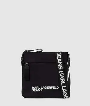 KL JEANS Jeans Logo Slim Crossbody Bag - Black