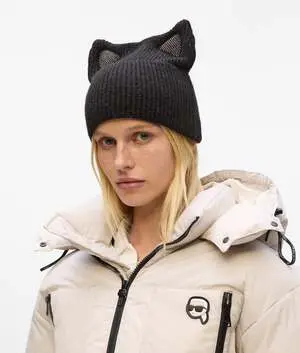 Karl Lagerfeld Choupette Beanie With Studded Cat Ears