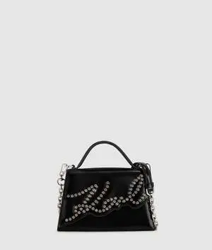 Karl Lagerfeld K/signature Small Studded Crossbody Bag - Black