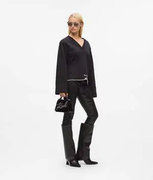 Karl Lagerfeld K/signature Small Studded Crossbody Bag