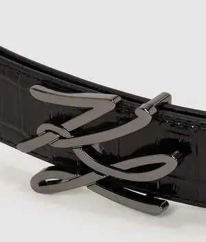 Karl Lagerfeld K/autograph Croc-effect Belt