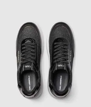 Karl Lagerfeld Glitter Embellished Wedge Sneakers
