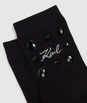 Karl Lagerfeld Signature Gemstone Socks 2 Pack