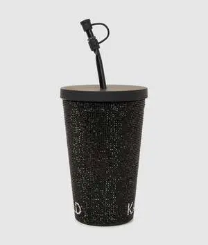 Karl Lagerfeld Ikon Rhinestone To-go Cup - Black
