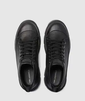 Karl Lagerfeld Leather Lace-up Ankle Boots