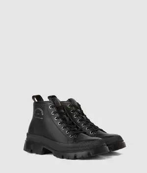 Karl Lagerfeld Leather Lace-up Ankle Boots