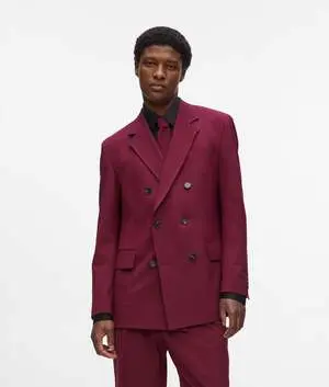 Karl Lagerfeld Double-breasted Blazer - Merlot