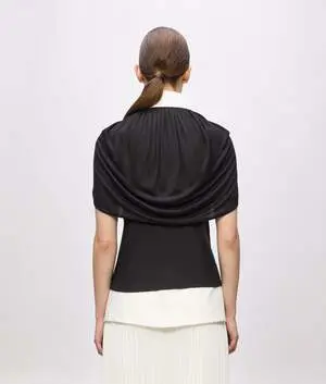 Karl Lagerfeld Cape Top With Pointed Collar