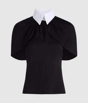 Karl Lagerfeld Cape Top With Pointed Collar