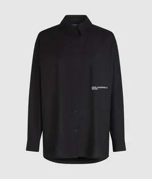 KL JEANS Jeans Oversized Cotton Oxford Shirt - Black