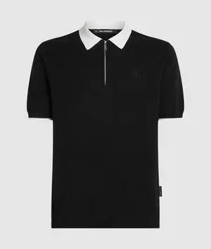 Karl Lagerfeld Contrast Collar Polo Shirt