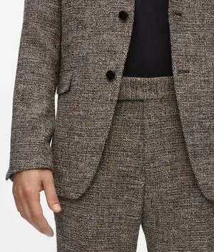 Karl Lagerfeld Tailored Pants In Textured Weave